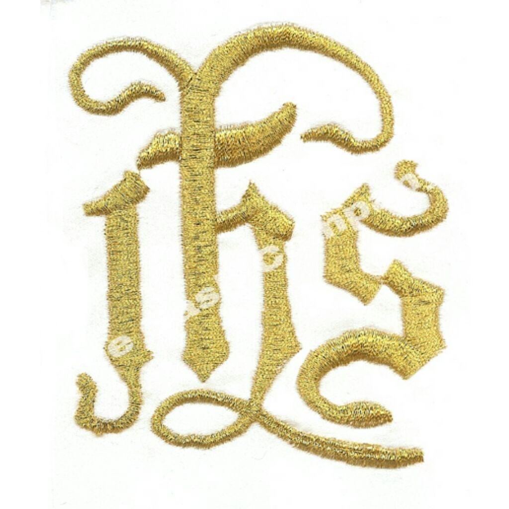 In His Service IHS 84" Christ Holy Name White Clergy Stole with Fringe